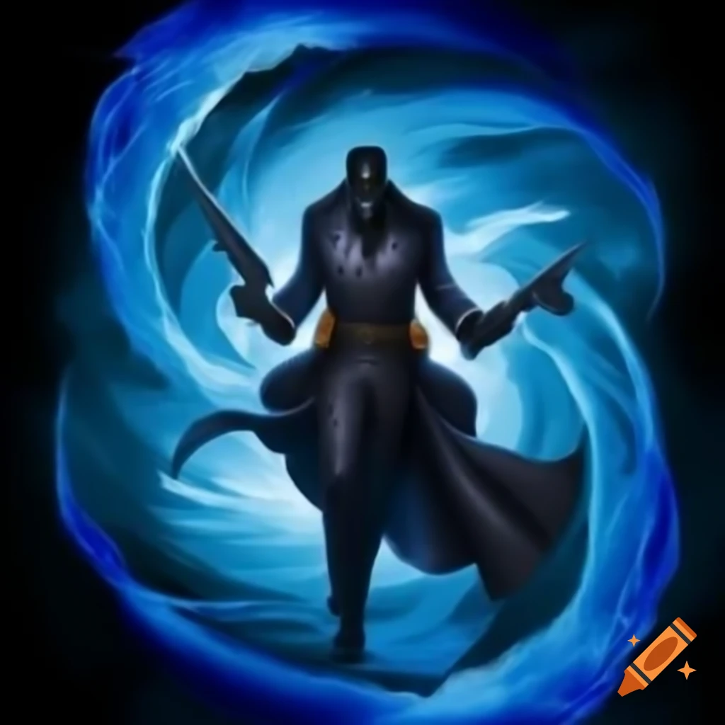 Hero emerging from blue portal with gun in comic book style on Craiyon