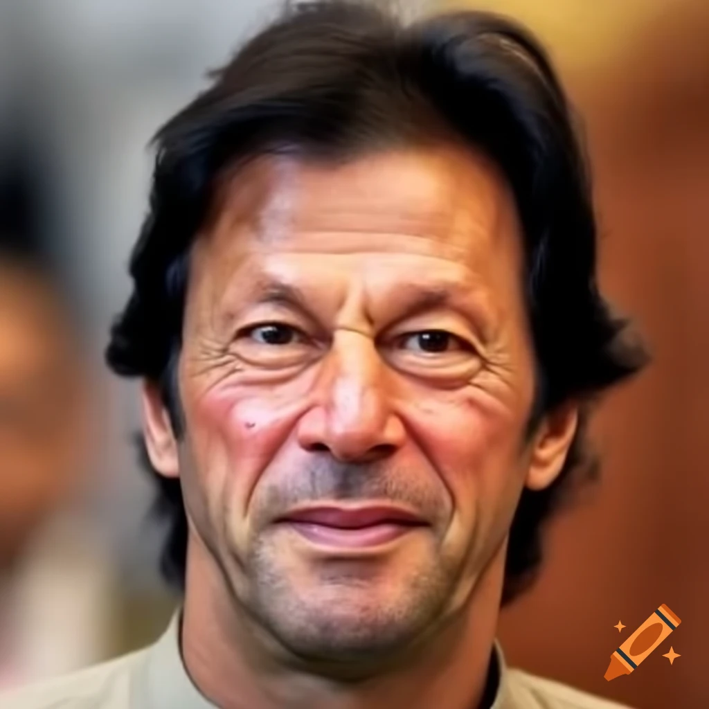 Imran khan smiling and looking forward on Craiyon