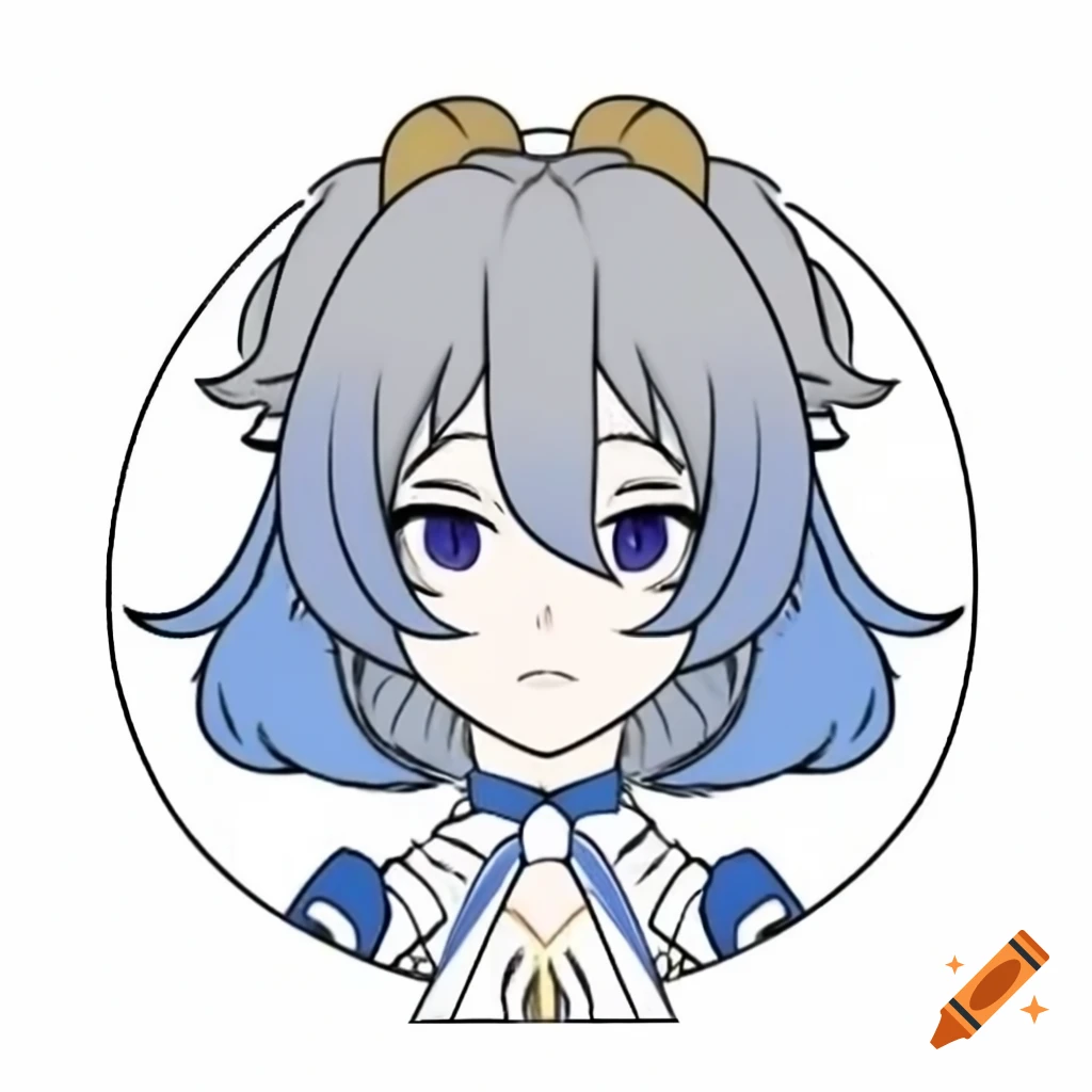 Female character in Honkai Star Rail style, Luofu region, wearing blue ...