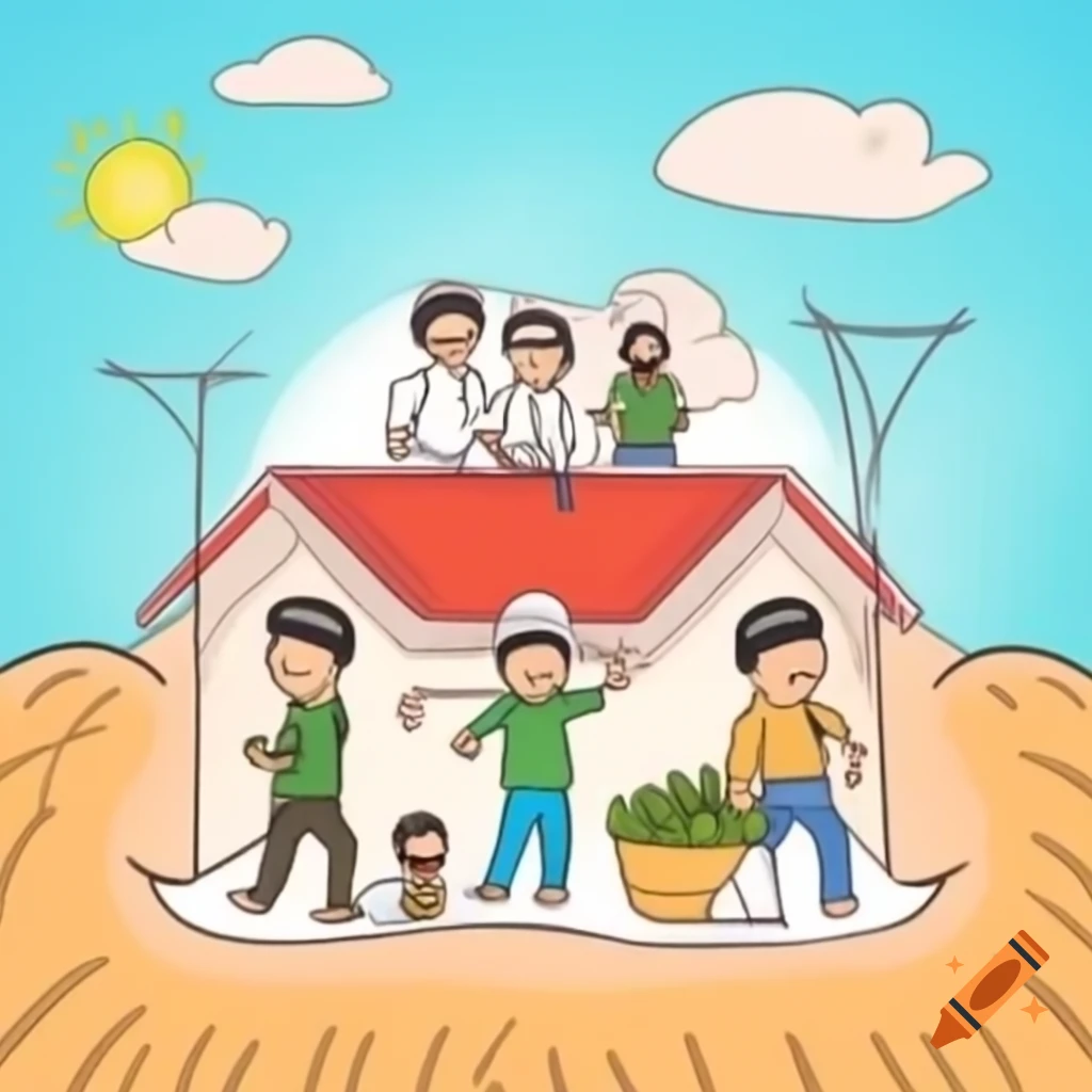 Drawing depicting poverty in the Philippines with cultural symbolism on ...