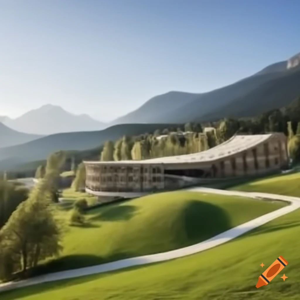 Innovative sustainable hotel in the veneto region on Craiyon