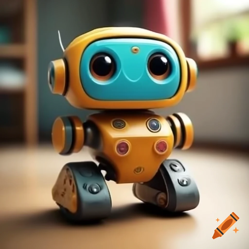 Cute baby robot design on Craiyon