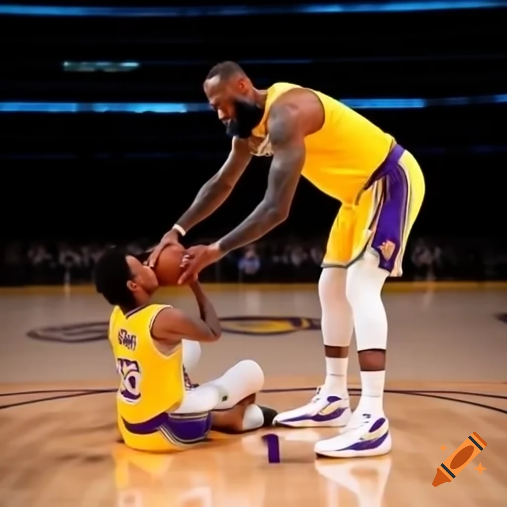 Autistic man celebrating on lakers court inspired by lebron james on ...