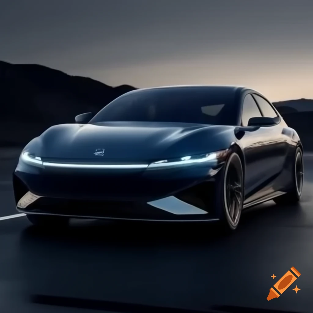 Visionary electric sedan with sleek aerodynamic design and cutting-edge ...