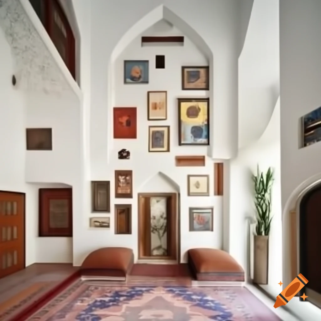 Interior design of traditional Iranian bedroom with modern elements ...