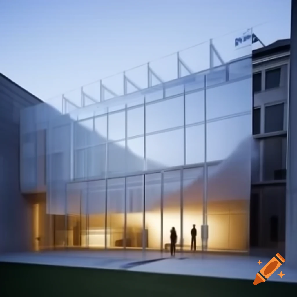 Laminated glass with EVA interlayer in modern architectural setting on ...