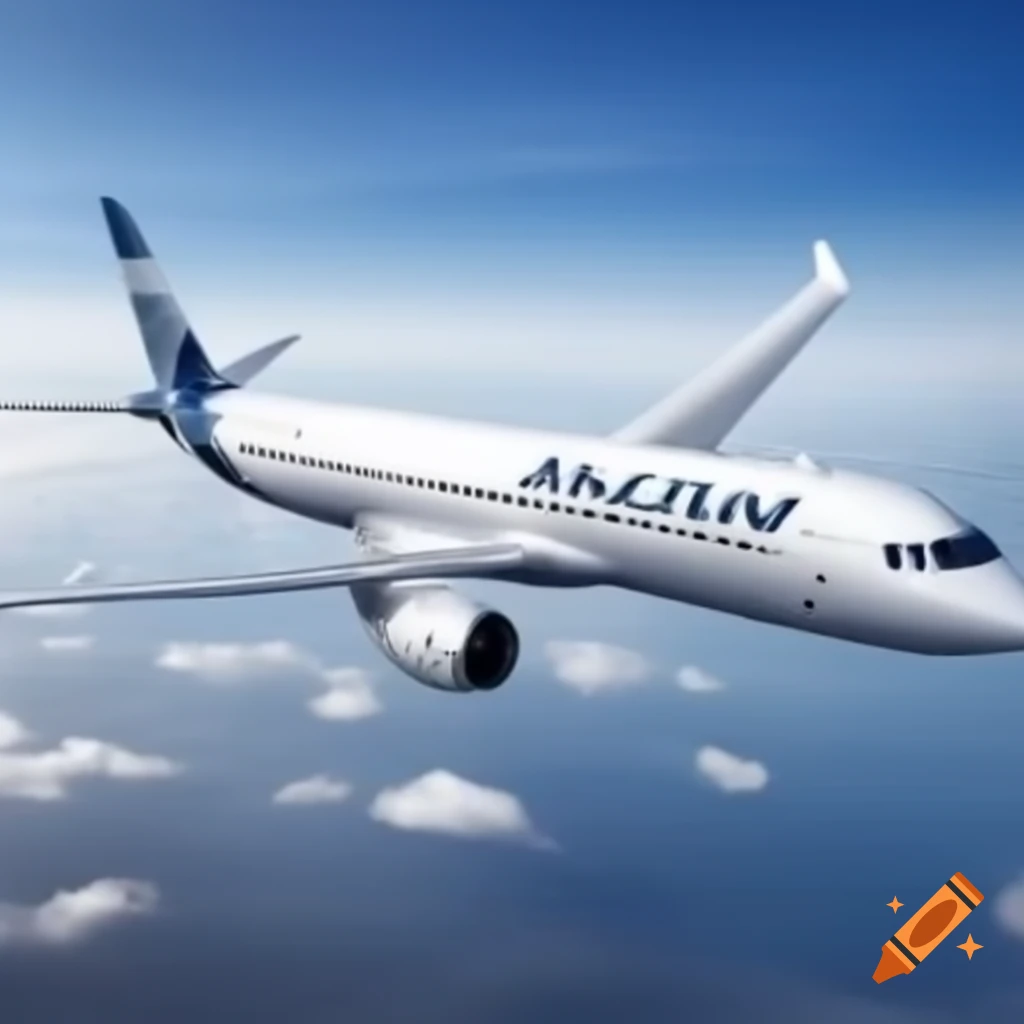 Airplane in flight on Craiyon