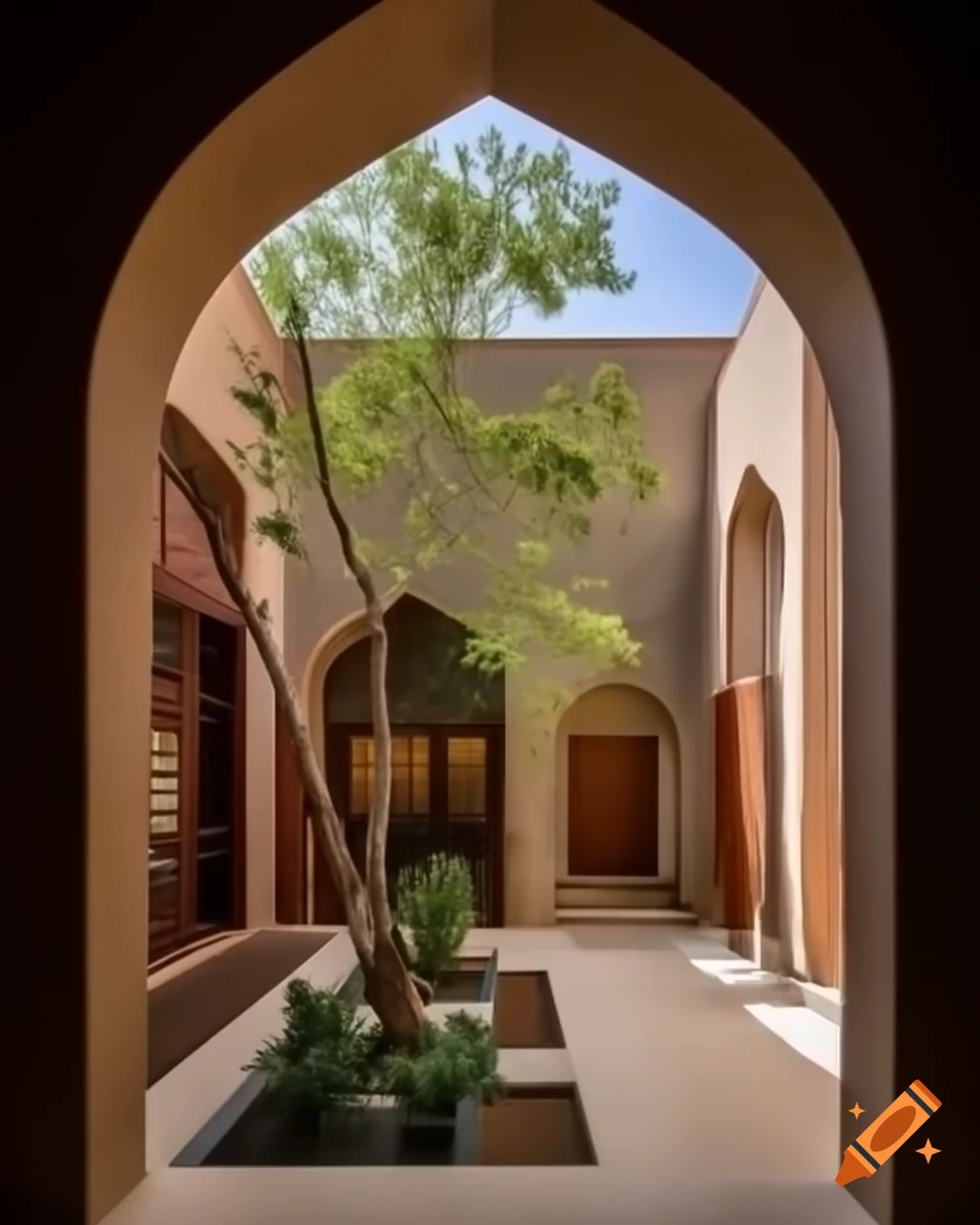 Modern Iranian villa interior with traditional and contemporary styles ...