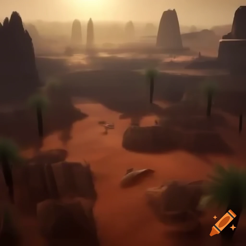Future vision of humanity on Mars, a thriving colony transforming the ...