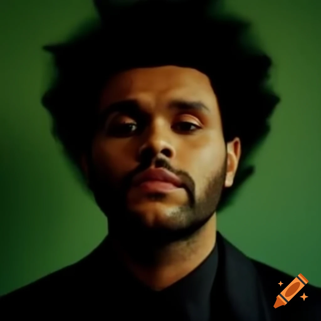 Artistic representation of emotional themes in The Weeknd's music on ...
