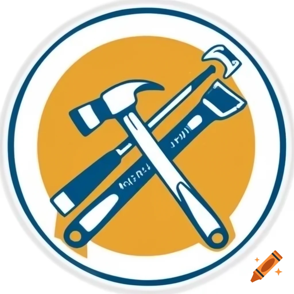 Emblem featuring carpenter's tools intertwined in a circular design on ...