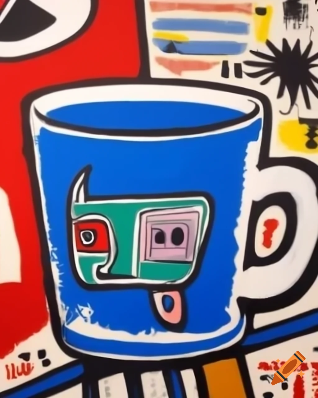 Lean double cup artwork by jean-michel basquiat on Craiyon
