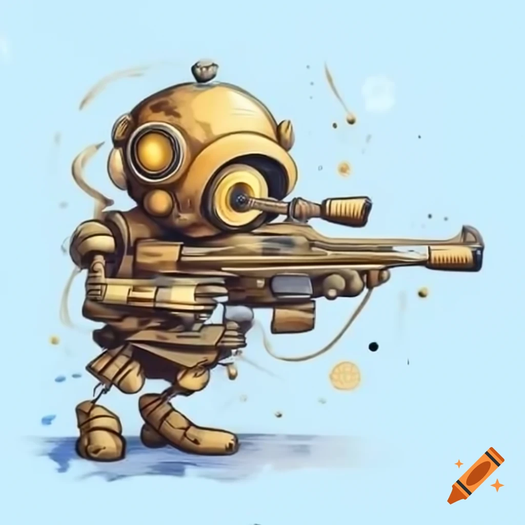 Clockwork sniper design featuring intricate gears and mechanisms on Craiyon