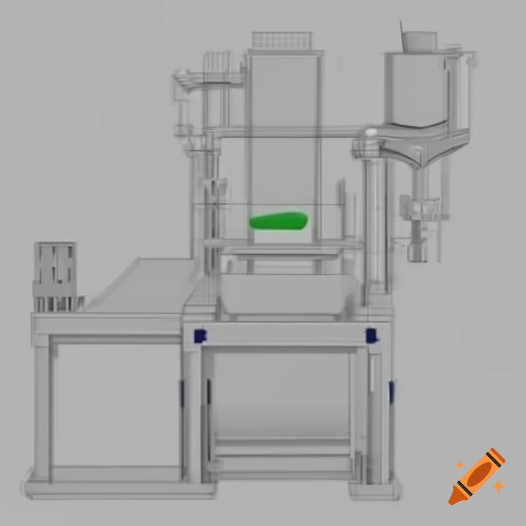 CAD drawing of low-cost biomass briquetting machine showcasing robust ...