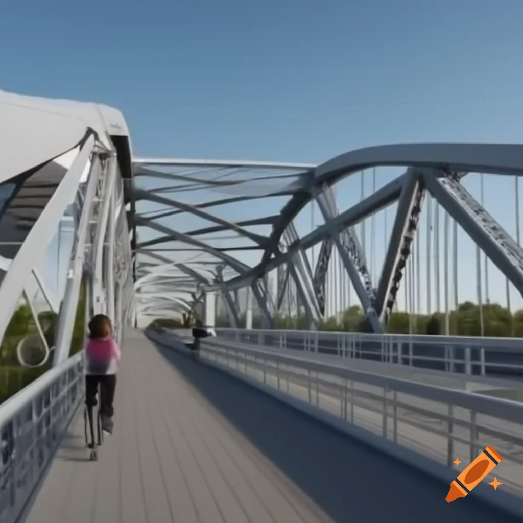 Innovative mixed-mode foot over bridge design for pedestrians, cyclists ...
