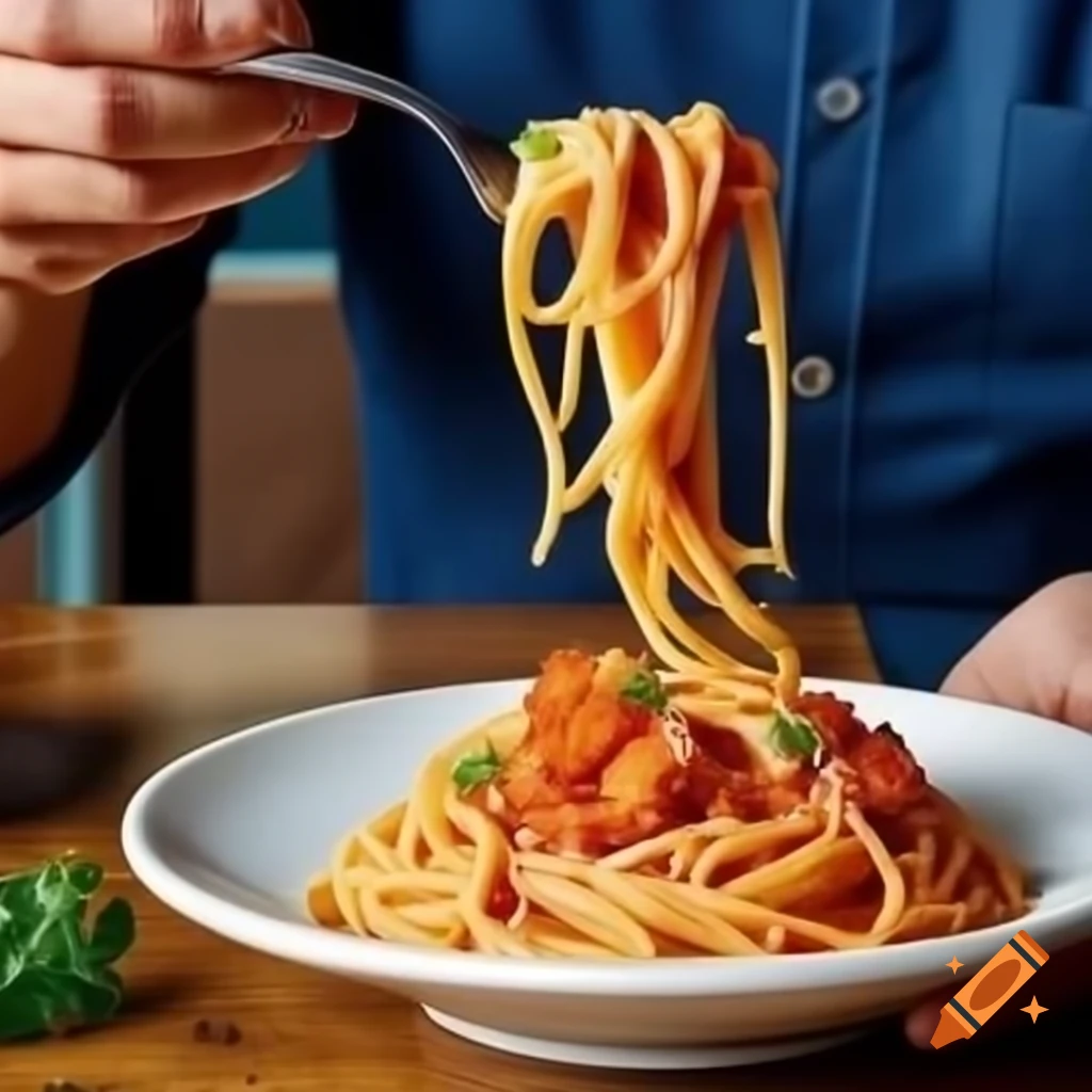 Delicious spaghetti with chicken cubes and cheese on Craiyon