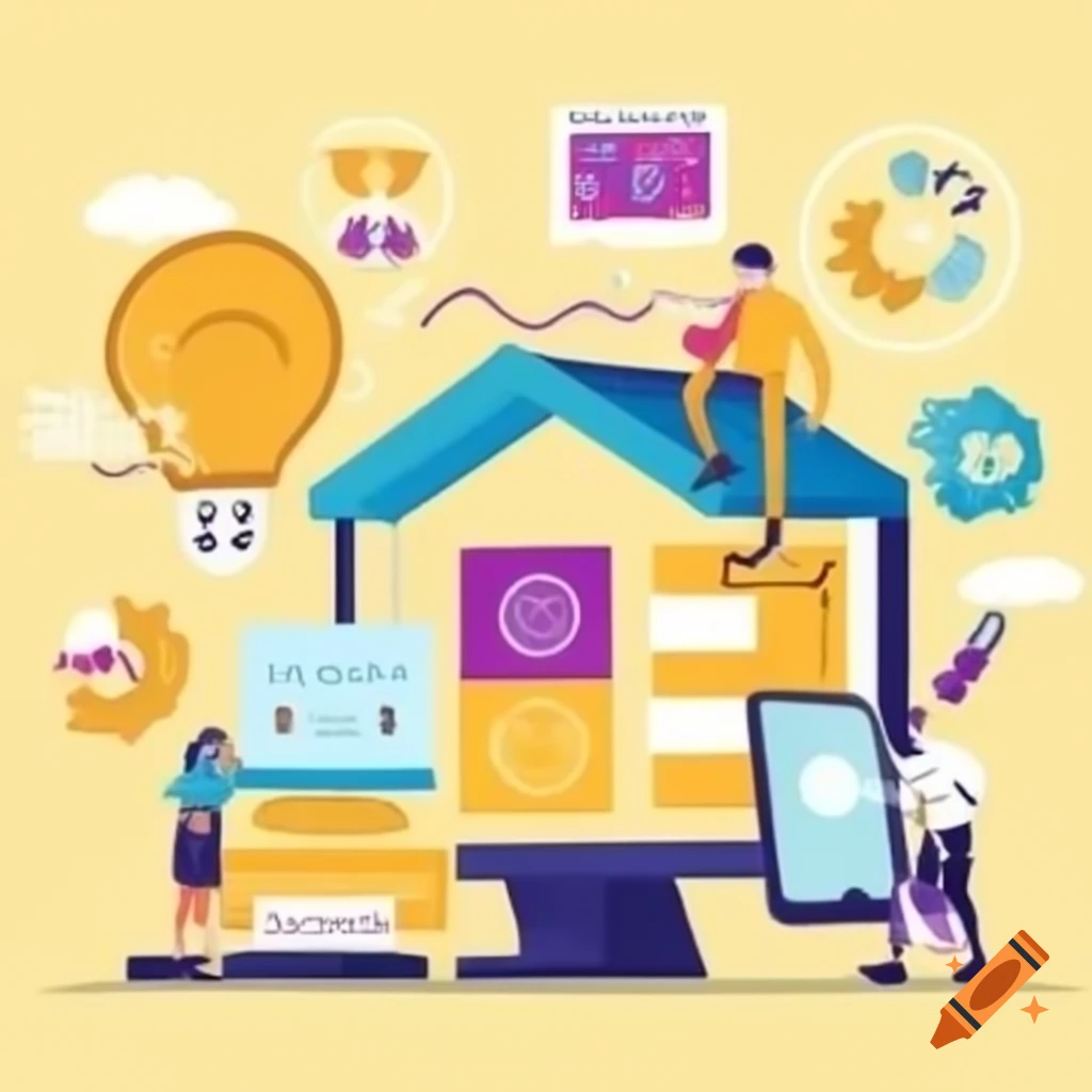 Home Depot to eBay dropshipping process illustration on Craiyon