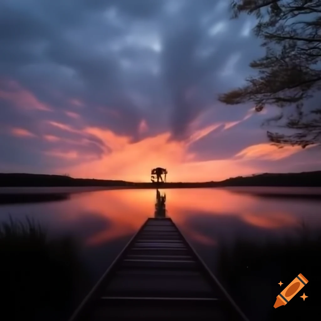 Scenic view of nature in the morning, showcasing serene landscapes on Craiyon