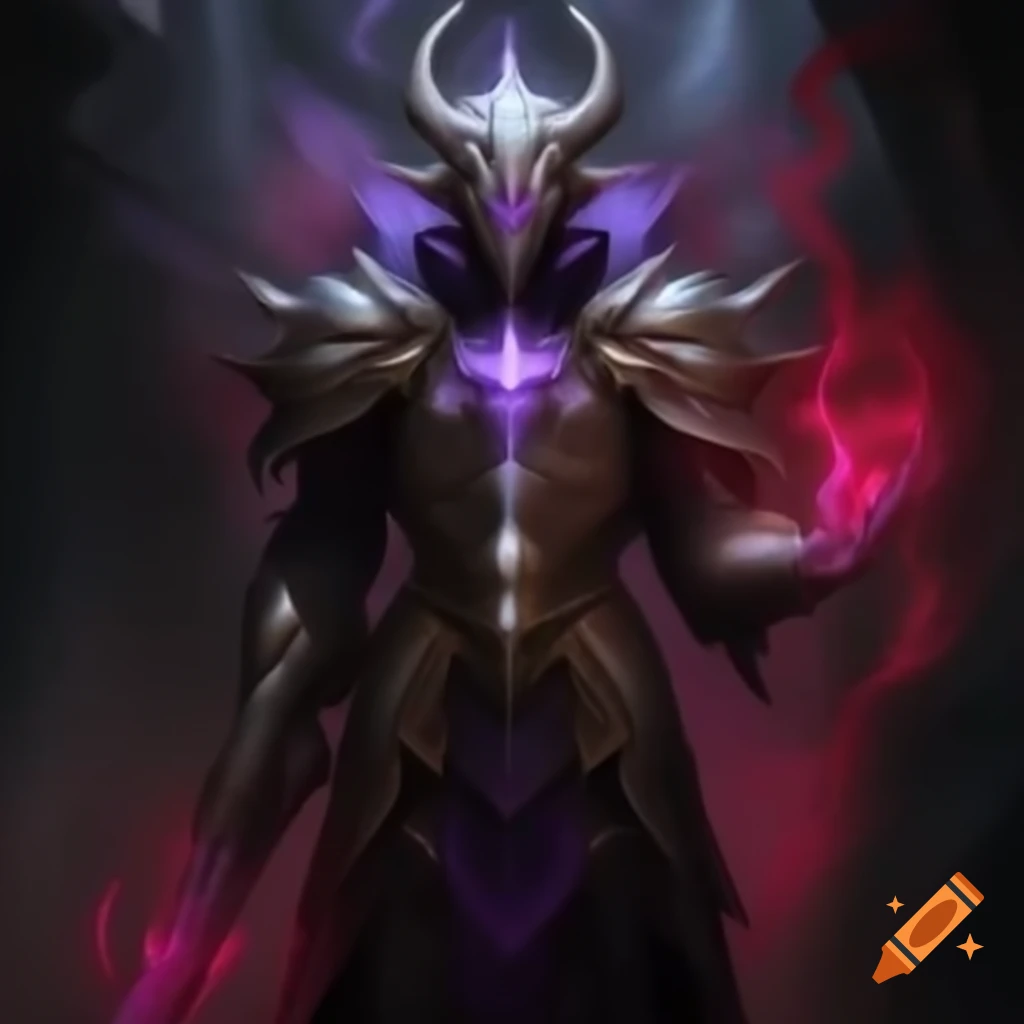 Otherworldly warrior in abyssal armor with glowing accents on Craiyon