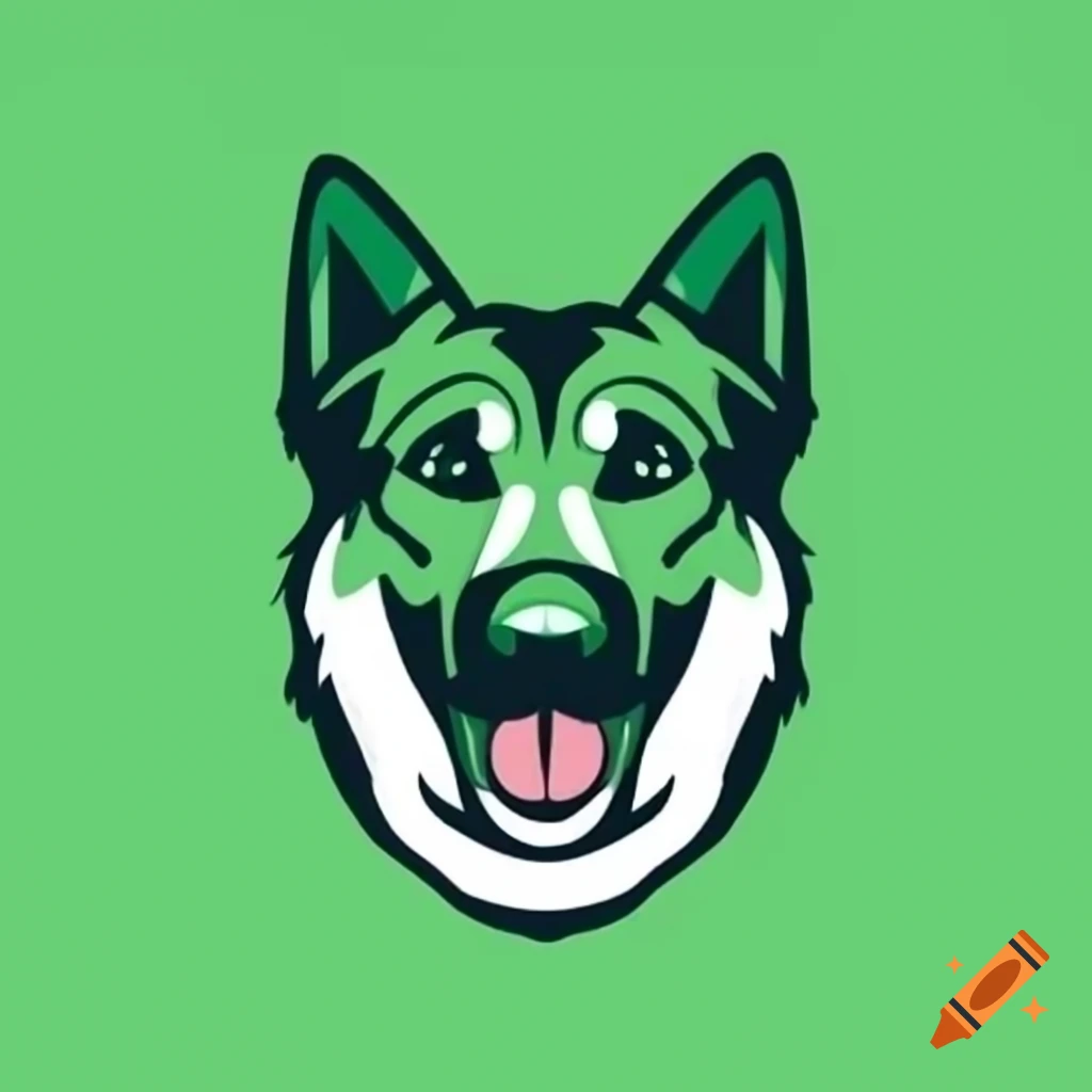 Veterinary clinic logo featuring dog or cat head with green theme on ...