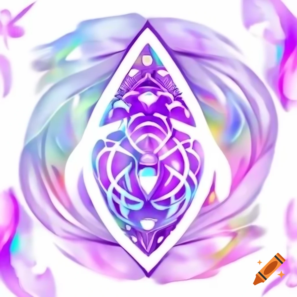 Cubism art featuring triple moon triquetra and Celtic priestess with ...