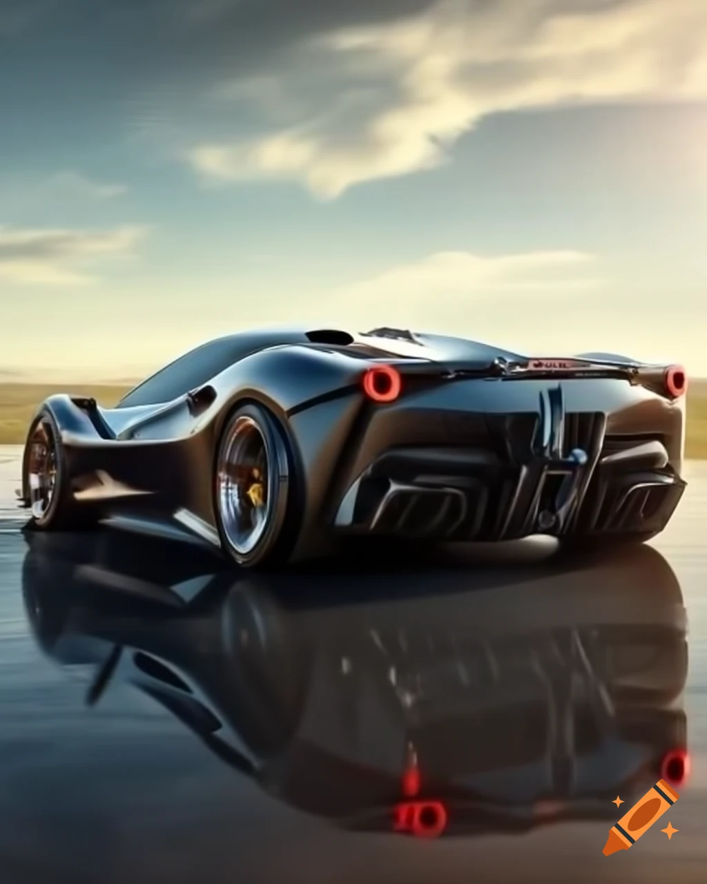 Ferrari F80 concept car featuring aerodynamic design and sleek form on ...