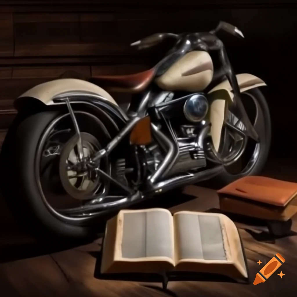 Harley davidson motorcycle alongside open bible symbolizing spiritual ...