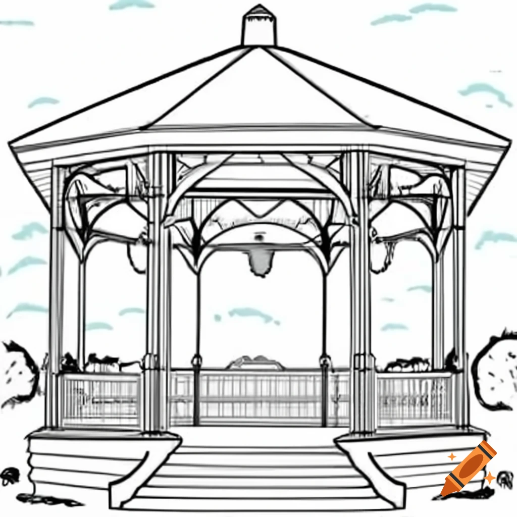 Gazebo at Kent State University on Craiyon