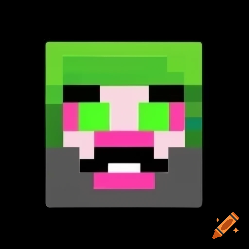 Pixel art face inspired by retro game character with vibrant colors on ...
