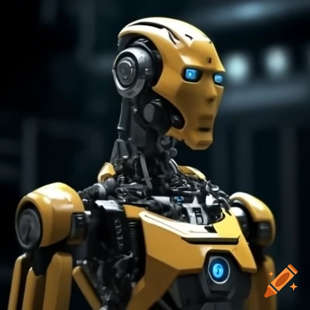 Cool robot design in a creative setting on Craiyon