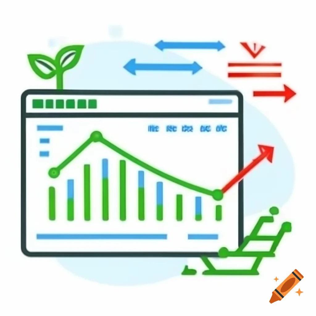 Line graph showing predicted environmental impact over time with risk ...