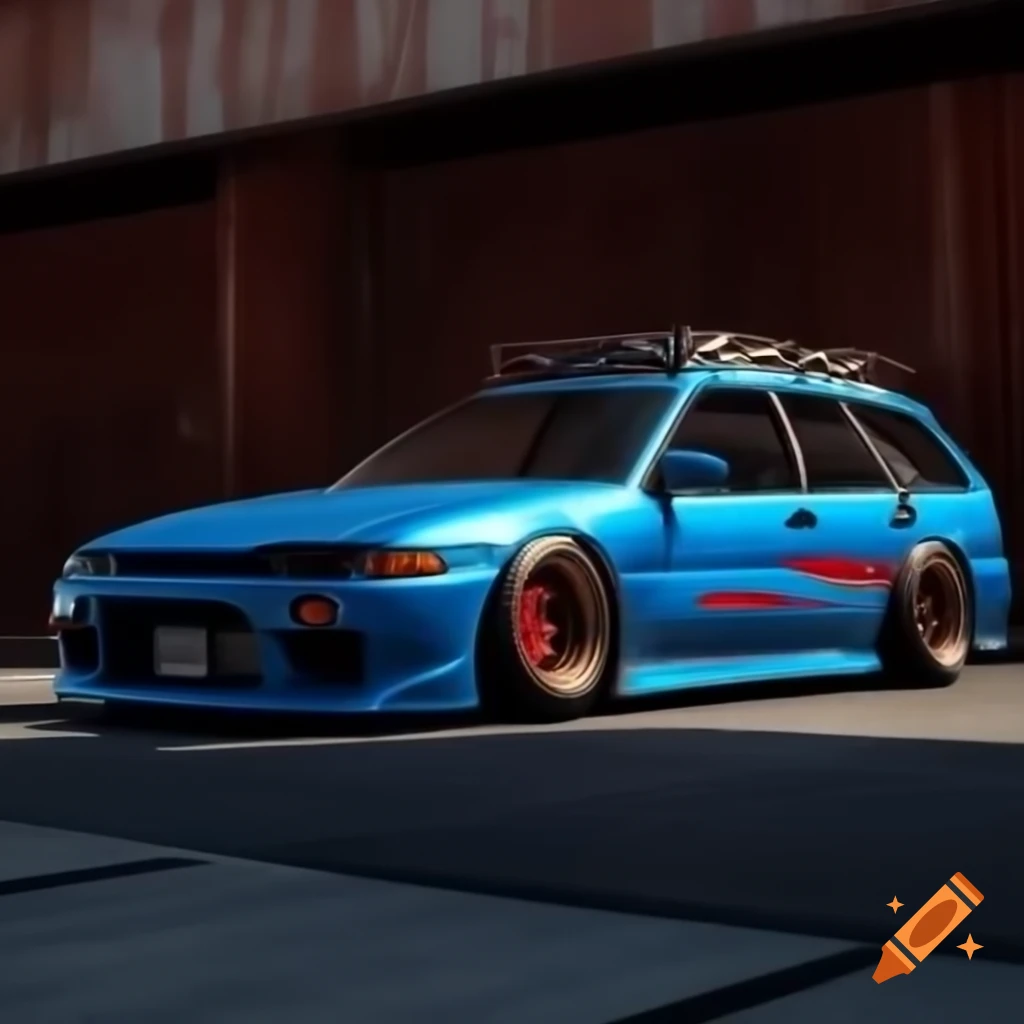 1997 Mitsubishi Magna station wagon as a Kaido racer with lowered ...