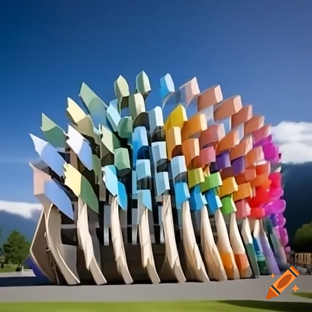 3D colored replica of Visitation Church with pencil-shaped building ...