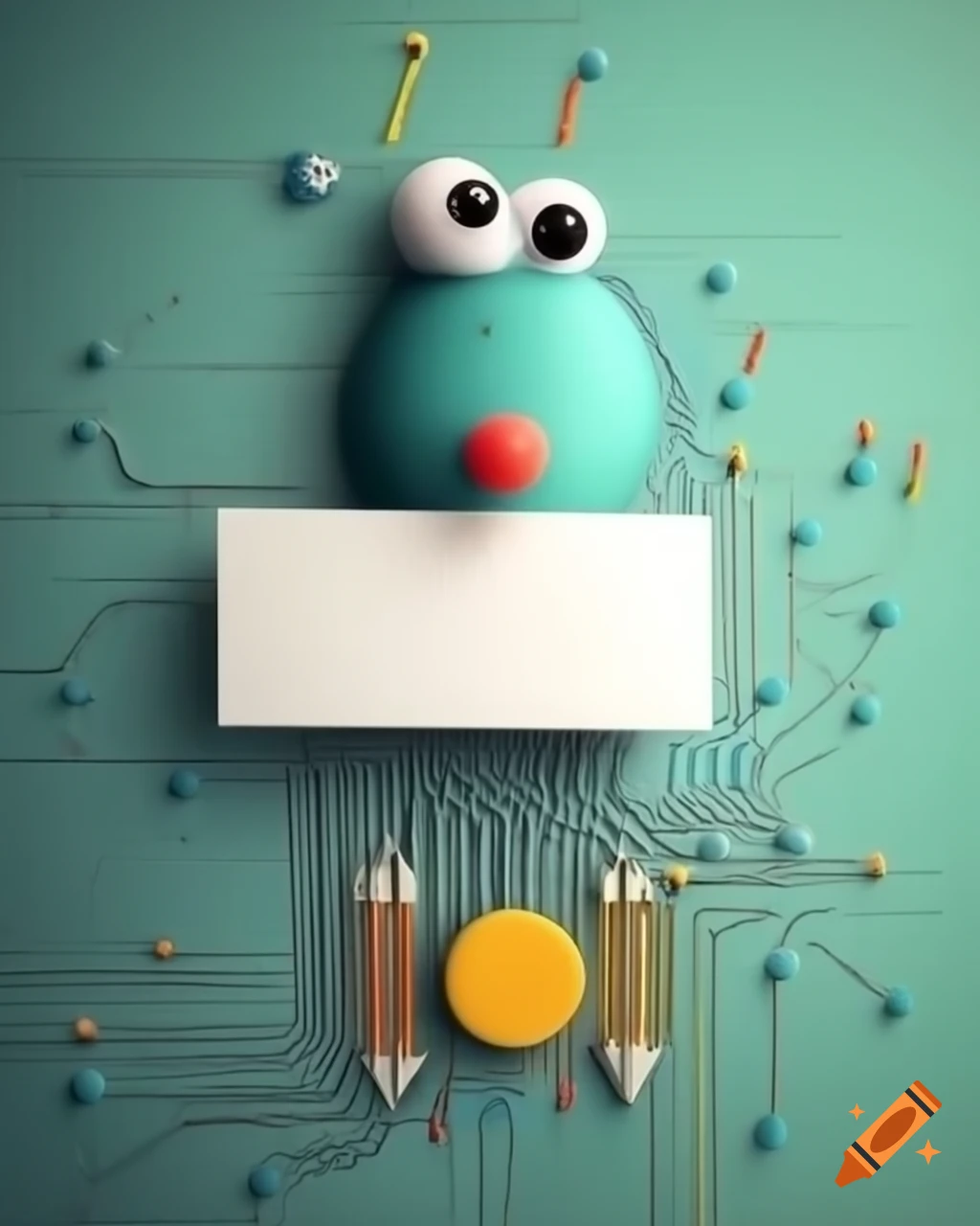 Thank you card designed as a printed circuit board with clear legible ...