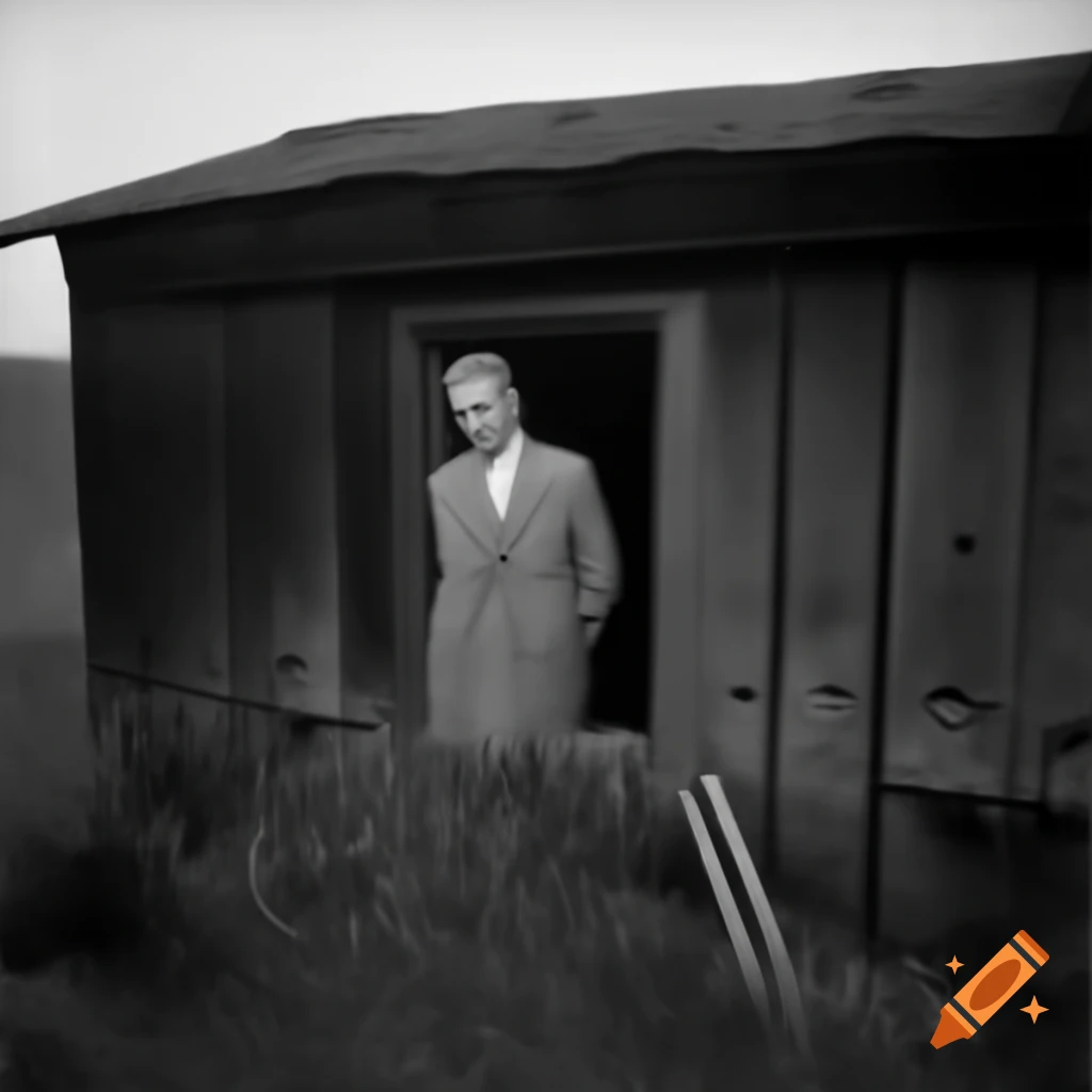 Rustic bunkhouse on ranch from 1930s great depression with wooden walls ...