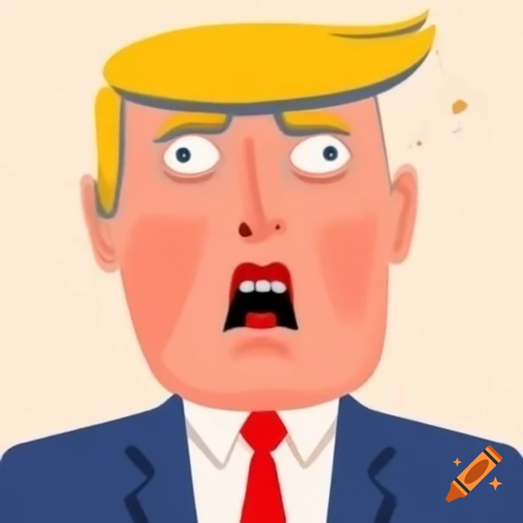 Cartoon character resembling a funny squinting face on Craiyon