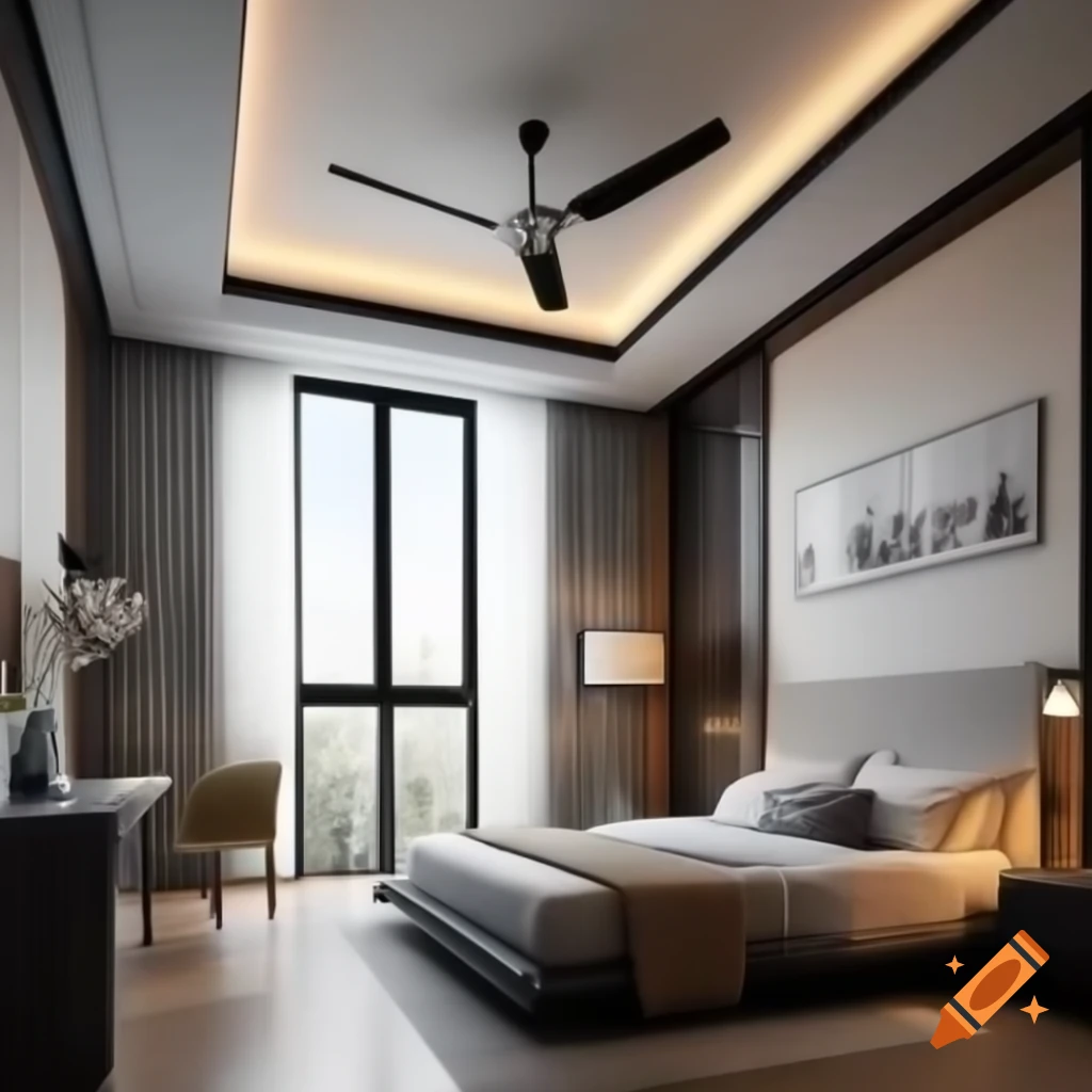 Modern 150 sqft room with detailed specifications on Craiyon