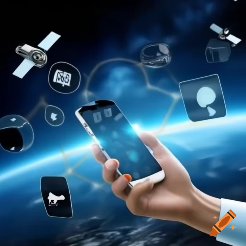 Hybrid communication network featuring smartphone and satellite from ...