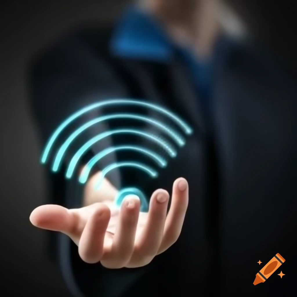 IT technician configuring Wi-Fi setup on Craiyon