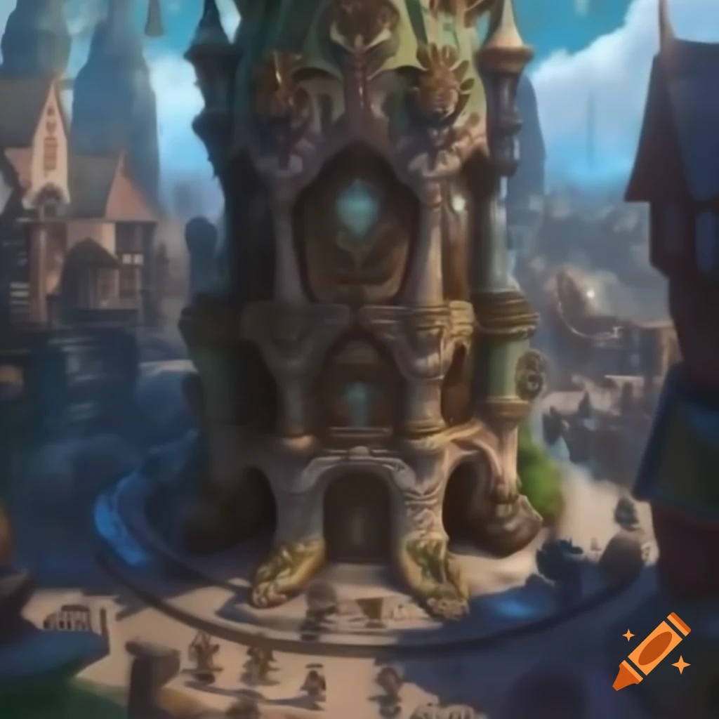 Majestic three-story town hall with intricate carvings in bustling ...