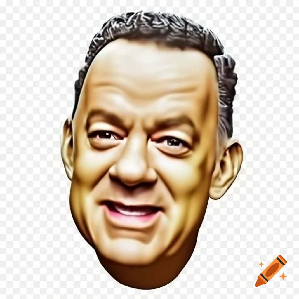 Realistic cartoon of a character resembling Tom Hanks with Shrek ears ...