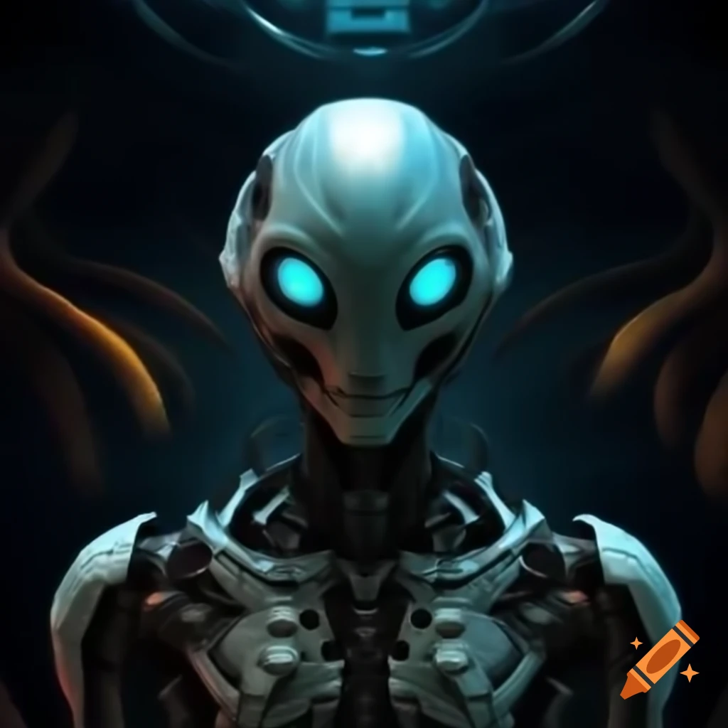 Robot alien in nft art style on Craiyon