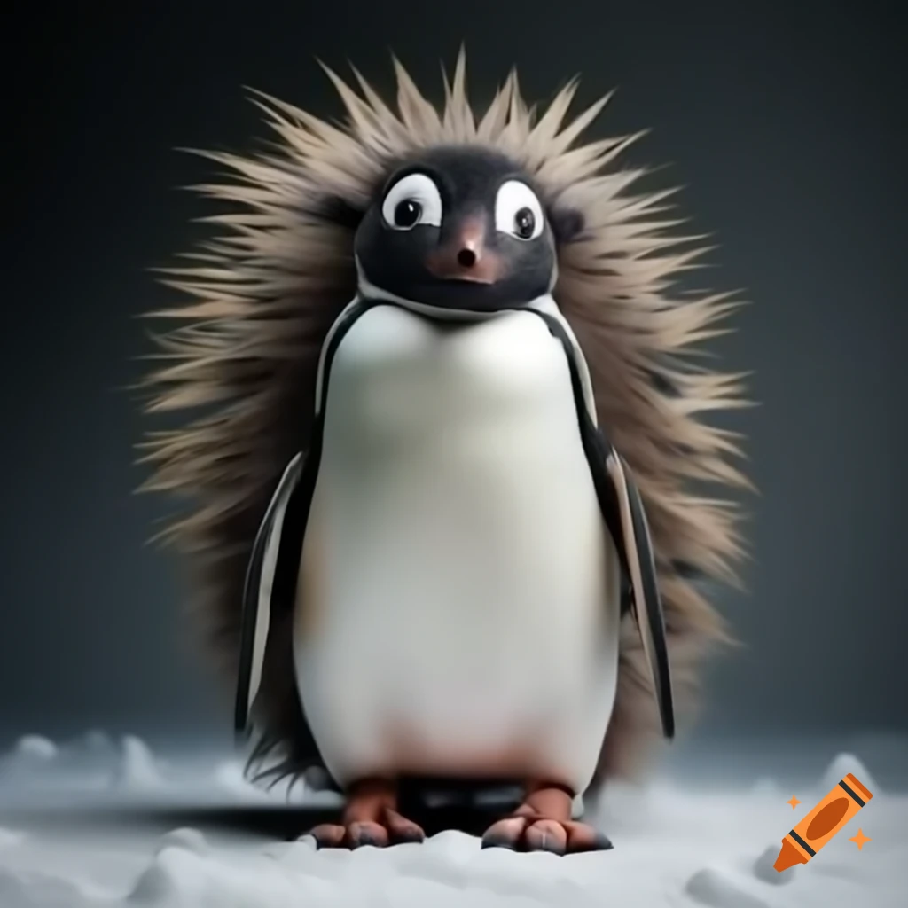 Realistic hybrid of a penguin and a porcupine on Craiyon