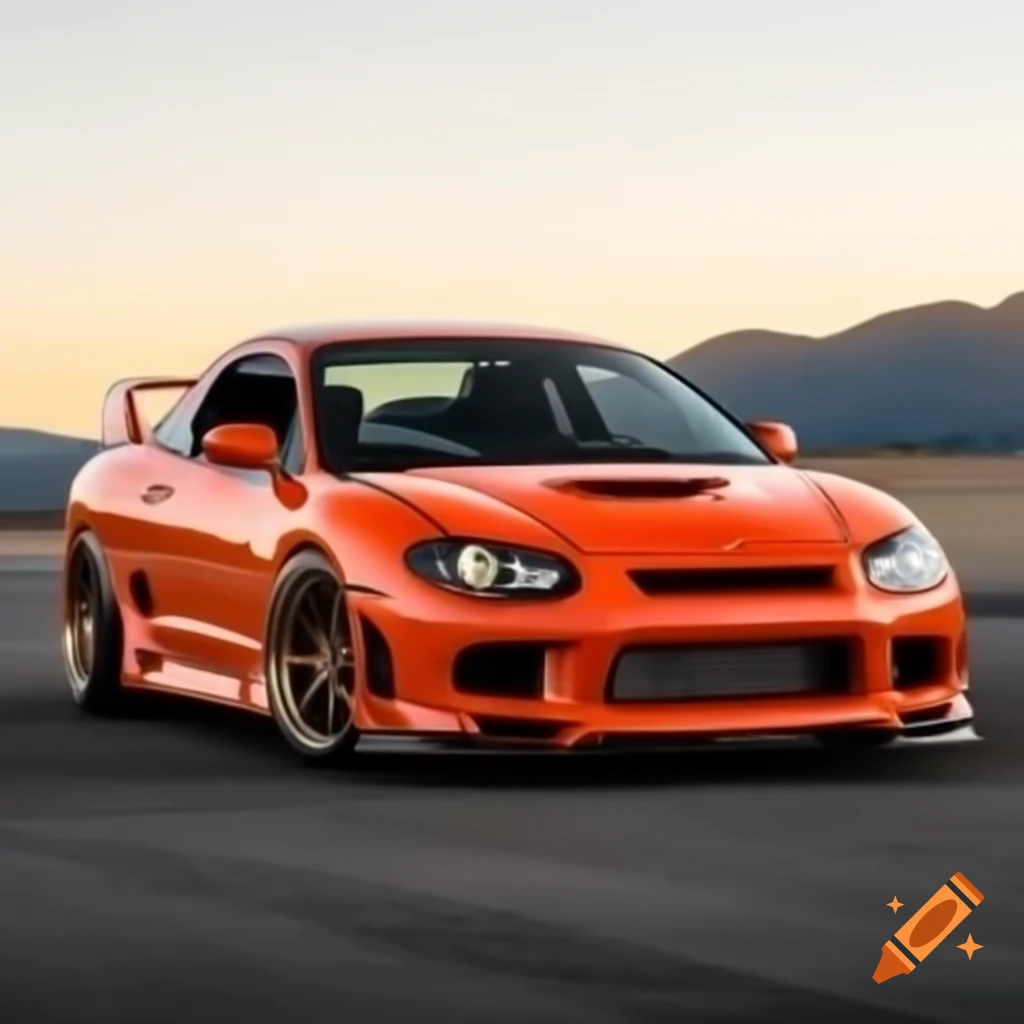 Burnt orange 2003 mitsubishi eclipse with wide body kit and bronze ...