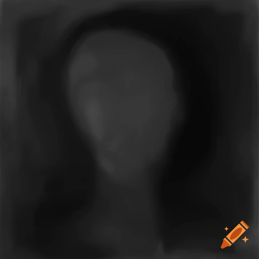 Abstract charcoal painting depicting vague corruption portrait on Craiyon