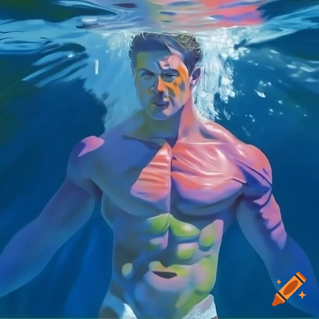 Watercolor painting inspired by giga chad profile picture with similar ...