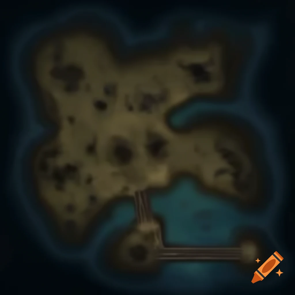 Map of a shadowed fantasy realm featuring vampires, specters, and ...