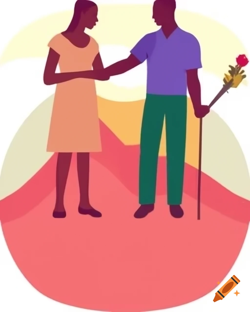 Heartfelt journey of love and commitment in African setting on Craiyon