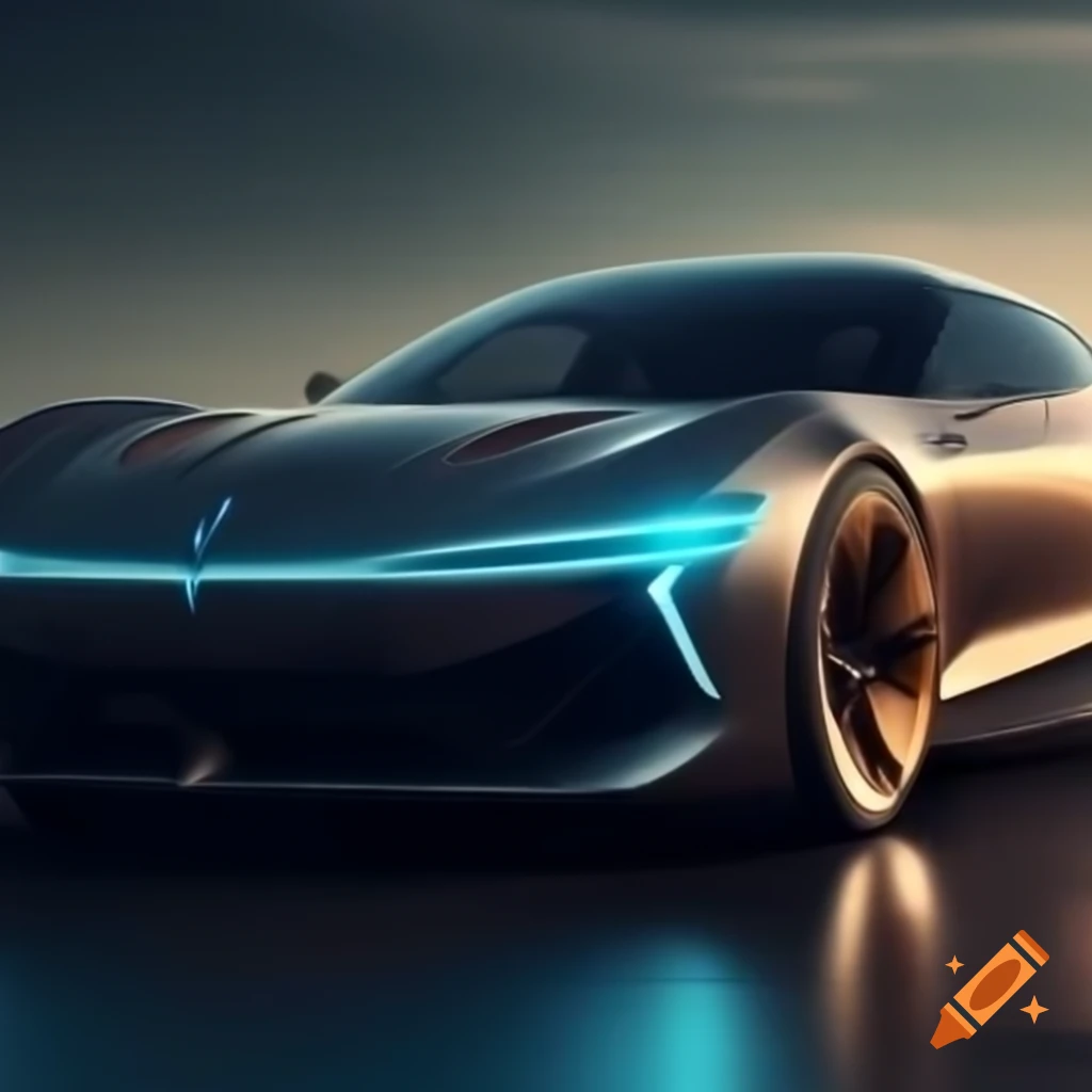 Futuristic car design showcasing innovative features on Craiyon