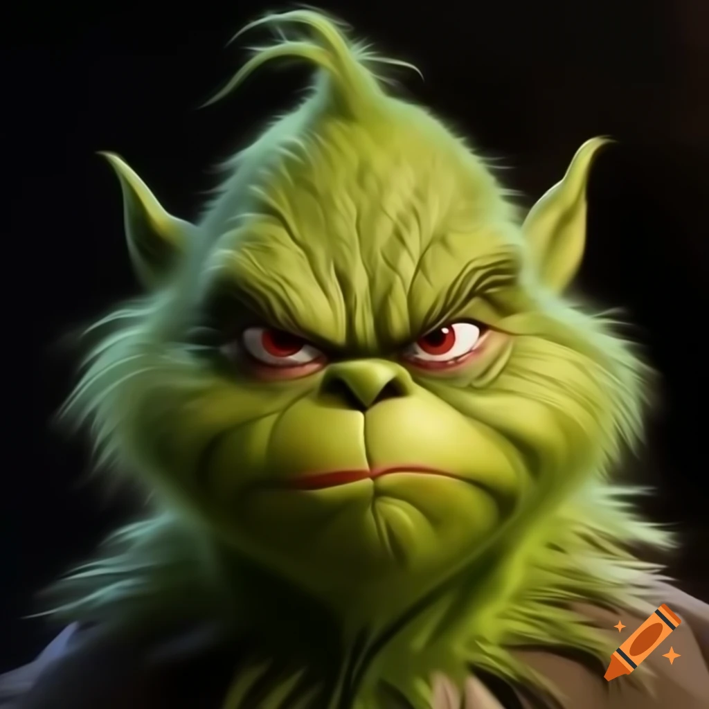 Richly-detailed Grinch in Dungeons & Dragons style with vibrant vexed ...